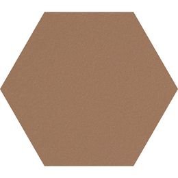Chameleon Design-Pinnwand sechseckig, Kork, BxH 600 x 600 mm, hellbraun