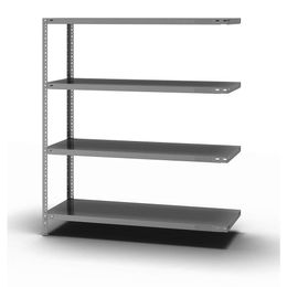 eurokraft pro Lager-Schraubregal, verzinkt, mittelschwer, Regalhöhe 1500 mm, Bodenbreite 1300 mm, Tiefe 500 mm, Anbauregal