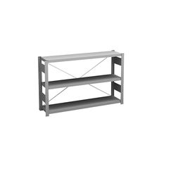 hofe Sideboard-Steckregal, verzinkt, Höhe 825 mm, 3 Böden, Grundregal, Bodentiefe 300 mm, Fachlast 175 kg