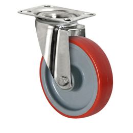 eurokraft basic PU-Reifen auf PA-Felge, Rad-&Oslash; x Breite 200 x 50 mm, ab 2 Stk, Lenkrolle