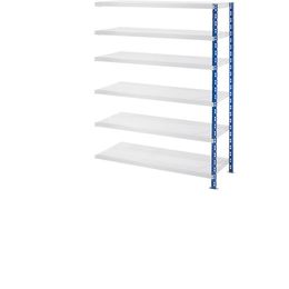 eurokraft basic Großfach-Steckregal, T 600 mm, mit Stahlblechböden, Anbauregal, HxB 1976 x 1525 mm