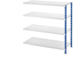 eurokraft basic Großfach-Steckregal, T 600 mm, mit Stahlblechböden, Anbauregal, HxB 1508 x 1525 mm