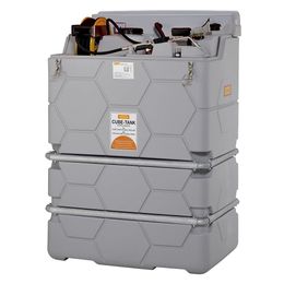 CEMO Schmierstofftank CUBE, Indoor, ohne Klappdeckel, Volumen 1500 l, Premium
