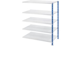 eurokraft basic Großfach-Steckregal, T 800 mm, mit Stahlblechböden, Anbauregal, HxB 1820 x 1525 mm