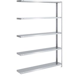 eurokraft pro Lager-Schraubregal, verzinkt, mittelschwer, Regalhöhe 2000 mm, Bodenbreite 1300 mm, Tiefe 300 mm, Anbauregal