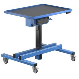 eurokraft pro E-Materialständer, mit Wanne, Plattform-LxB 800 x 600 mm