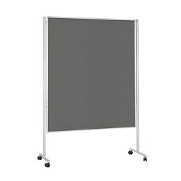 MAGNETOPLAN Kommunikationswand, mobil, doppelseitig, Filz grau