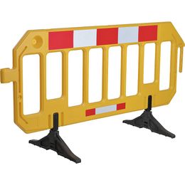 CrashStop Absperrgitter, HDPE, Folie retroreflektierend, ohne Leitfunktion, gelb / rot, ab 5 Stk