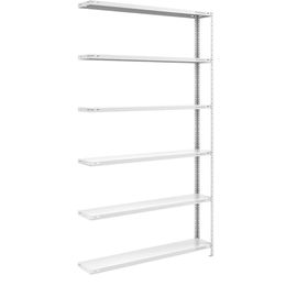 eurokraft pro Lager-Schraubregal, RAL 7035, mittelschwer, Regalhöhe 2500 mm, Bodenbreite 1300 mm, Tiefe 300 mm, Anbauregal