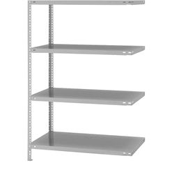eurokraft pro Lager-Schraubregal, RAL 7035, mittelschwer, Regalhöhe 1500 mm, Bodenbreite 1000 mm, Tiefe 600 mm, Anbauregal