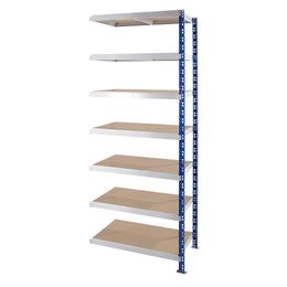eurokraft basic Universal-Steckregal, stabil, Spanplattenböden, HxBxT 2522 x 1025 x 400 mm, Anbauregal