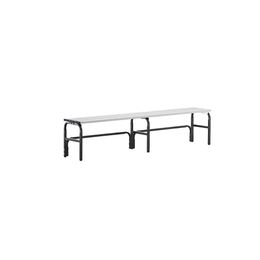 Sypro Umkleidebank mit Aluminiumleisten, HxT 450 x 350 mm, Länge 1500 mm, anthrazit