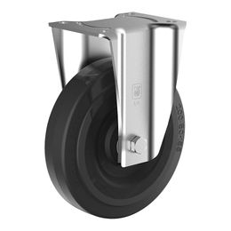 Wicke Elastik-Vollgummi-Rad auf Stahlfelge, Rad-&Oslash; x Breite 160 x 50 mm, Bockrolle