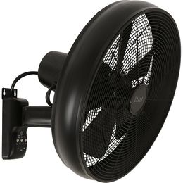 Wandventilator mit Fernbedienung, HxBxT 460 x 460 x 350 mm, schwarz kaiserkraft