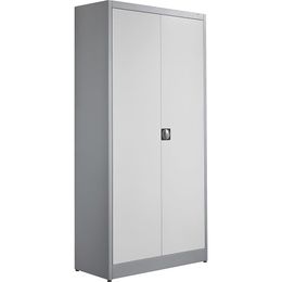 Mauser Flügeltürenschrank ARCOS, 4 Fachböden, HxBxT 1950 x 950 x 420 mm, weißalu / reinweiß