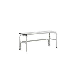 Sypro Umkleidebank aus Edelstahl, HxT 450 x 350 mm, Länge 1015 mm, lichtgrau