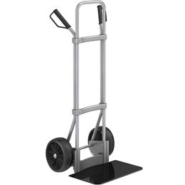 eurokraft pro Sackkarre, verzinkt, Schaufel-BxT 450 x 350 mm, schwarz, Vollgummibereifung, ab 5 Stk