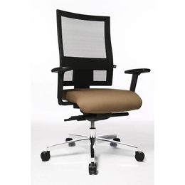 Topstar Bürostuhl PROFI NET 11, höhenverstellbare Armlehnen mit Softpad-Auflage, hellbraun