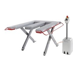 Flexlift Flachform-Hubtisch, Baureihe E, Tragf&auml;higkeit 300 kg, LxB 1300 x 910 mm, 400 V Drehstrom