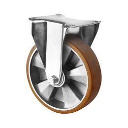 eurokraft basic PU-Reifen auf Alu-Felge, Rad-Ø x Breite 200 x 50 mm, ab 2 Stk, Bockrolle