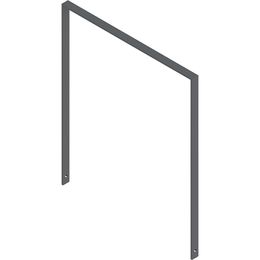 Schake Fahrradanlehnbügel, feuerverzinkt, eisenglimmer, gerade Ausführung, BxT 1000 x 50 mm