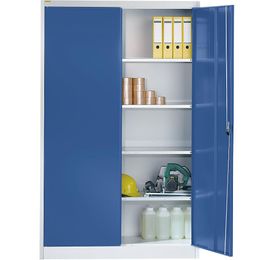Mauser Magazinschrank, HxBxT 1950 x 1200 x 420 mm, lichtgrau / brillantblau