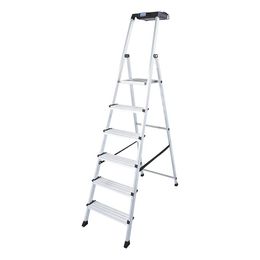Krause Alu-Stufenstehleiter, mit MultiGrip-System, 6 Stufen