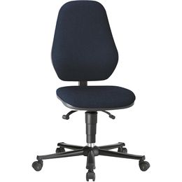 bimos Arbeitsdrehstuhl, mit ESD-Schutz, mit Synchronmechanik und Gewichtsregulierung, mit Rollen, Stoffbezug blau