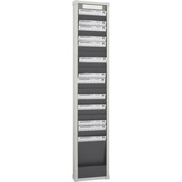 EICHNER Kartensortiertafelsystem, 25 Fächer, Höhe 1350 mm, mit 1 Reihe
