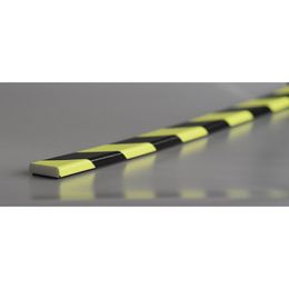 SHG Knuffi® Flächenschutz, Typ F, 1-m-Stück, schwarz / fluoreszierend, magnetisch