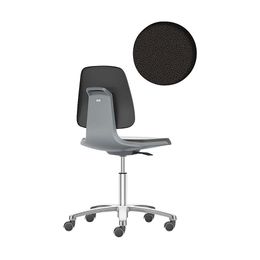 bimos Arbeitsdrehstuhl LABSIT, Fünffuß mit Rollen, Sitz mit Stoffbezug, anthrazit