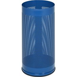 Var Schirmständer, Höhe 610 mm, Lochblech, verzinkt, enzianblau RAL 5010