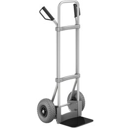 eurokraft pro Aluminium-Sackkarre, Schaufel-BxT 280 x 250 mm, schwarz, PU-Bereifung, ab 5 Stk