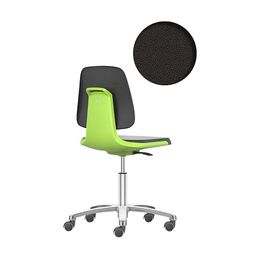 bimos Arbeitsdrehstuhl LABSIT, Fünffuß mit Rollen, Sitz mit Stoffbezug, grün