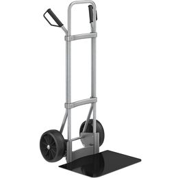 eurokraft pro Sackkarre, verzinkt, Schaufel-BxT 450 x 500 mm, schwarz, Vollgummibereifung, ab 5 Stk
