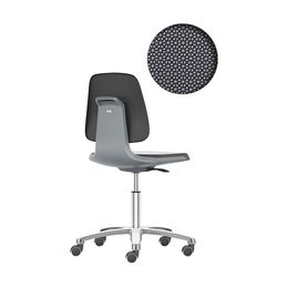 bimos Arbeitsdrehstuhl LABSIT, Fünffuß mit Rollen, Sitz Supertec, anthrazit