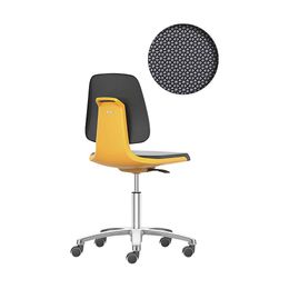 bimos Arbeitsdrehstuhl LABSIT, Fünffuß mit Rollen, Sitz Supertec, orange