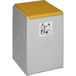 Var Wertstoffsammler aus Kunststoff, Einzelbehälter mit 60 l Volumen, gelb