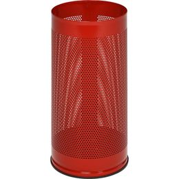 Var Schirmständer, Höhe 610 mm, Lochblech, verzinkt, feuerrot RAL 3000