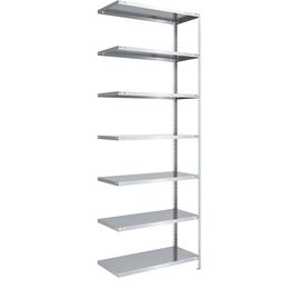 eurokraft pro Schraubregal, Bauart leicht, verzinkt, Regalhöhe 3000 mm, Bodenbreite 1000 mm, Tiefe 600 mm, Anbauregal