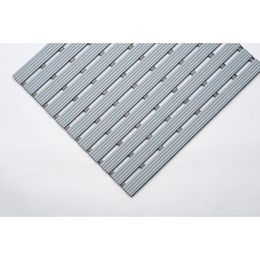 EHA PVC-Profilmatte, pro lfd. m, Lauffl&auml;che aus Hart-PVC, rutschsicher, Breite 600 mm, grau