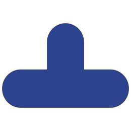 PVC-Bodenmarkierungen, T-Form, VE 50 Stk, blau kaiserkraft
