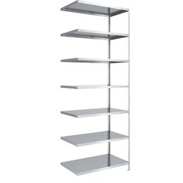 eurokraft pro Schraubregal, Bauart leicht, verzinkt, Regalhöhe 3000 mm, Bodenbreite 1000 mm, Tiefe 800 mm, Anbauregal