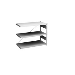 hofe Sideboard-Steckregal, lichtgrau, Höhe 825 mm, 3 Böden, Anbauregal, Bodentiefe 500 mm, Fachlast 140 kg