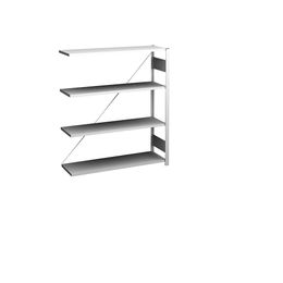 hofe Sideboard-Steckregal, lichtgrau, Höhe 1200 mm, 4 Böden, Anbauregal, Bodentiefe 300 mm, Fachlast 150 kg