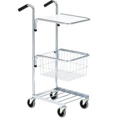 HelgeNyberg Einkaufswagen KOMPAKT, 1 Etagenboden, 1 Korb, Gestell glanzverzinkt, ab 5 Stk