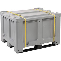 CEMO Akku-PE-Lager- und Transportbehälter, Modell L, Füllgewicht 400 kg, BxTxH 1200 x 1000 x 760 mm, ab 3 Stk