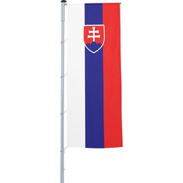 Mannus Auslegerflagge/Länder-Fahne, Format 1,2 x 3 m, Slowakei