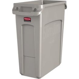 Rubbermaid Abfalleimer SLIM JIM®, Volumen 60 l, mit Lüftungskanälen, beige, ab 10 Stk