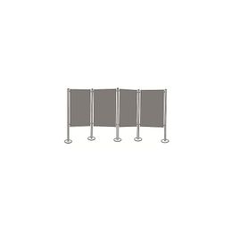 MAGNETOPLAN Präsentationswand-Set, Filz, grau, 4 Pinntafeln, 5 Säulen